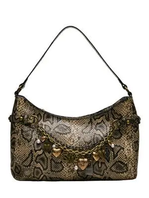 Steve Madden Lianna Slouchy Shoulder Bag With Charms - Bone Multi