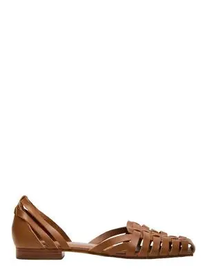 Steve Madden Medlin Square Toe Fisherman Flats - Tan