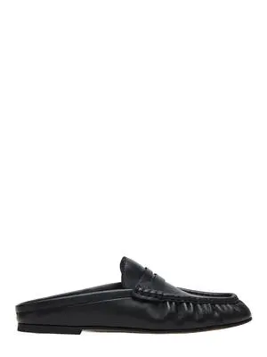Steve Madden Rafe Leather Slip-on Loafers - Black