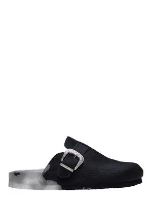 Steve Madden Steve Madden Buckled Slip-On Clogs Black