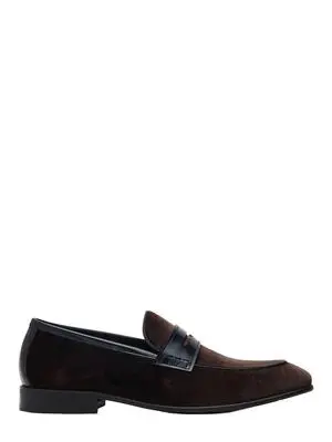 Steve Madden Yardly Velvet Loafers - Brown