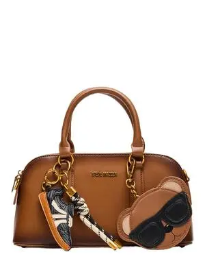 Steve Madden Structured Top Handle Bag With Charms - Nutshell