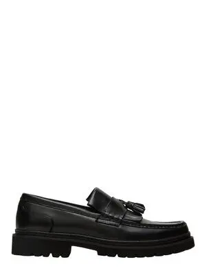 Steve Madden Arthus Slip-on Loafers With Tassel Detail - Black