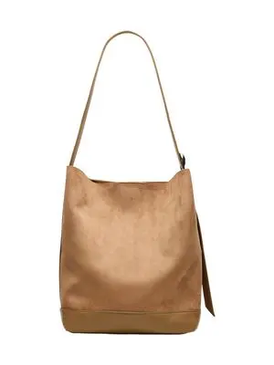 Steve Madden Denise Slouchy Buckle Tote Bag - Tan