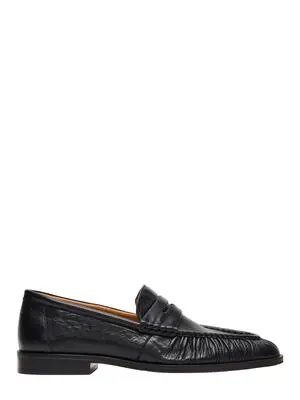Steve Madden Quincey Leather Slip-on Loafers - Black