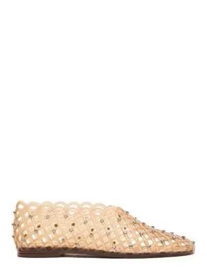 Steve Madden Steve Madden Grove Rhinestone Embellished Square Toe Flats Tan