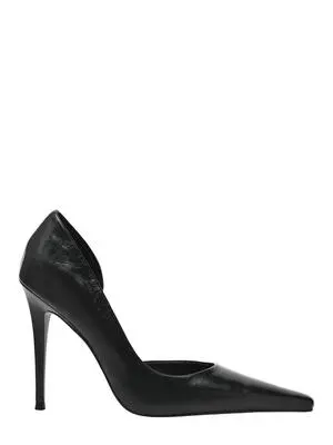 Steve Madden STEVE MADDEN Leather Pointed Toe Stiletto Heels Black