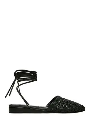 STEVE MADDEN Steve Madden Flutter Woven Lace-Up Flats