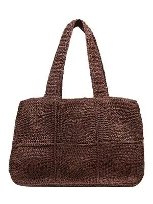 STEVE MADDEN Steve Madden Woven Straw Tote Bag