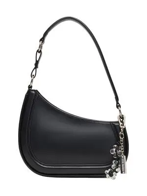 Steve Madden Asymmetrical Shoulder Bag With Flower Bead Charm - Black