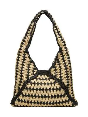 STEVE MADDEN STEVE MADDEN Voodoo Crocheted Straw Tote Bag