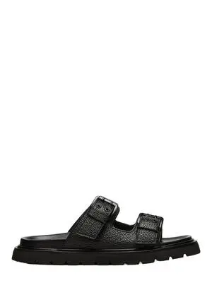 Steve Madden Luxor Buckled Slide Sandals - Black