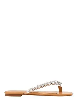 STEVE MADDEN STEVE MADDEN Marble Silver Rhinestones Thong Sandals
