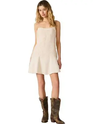 Steve Madden Nabella Dress Sleeveless Mini Dress With Lace Detail - Ivory