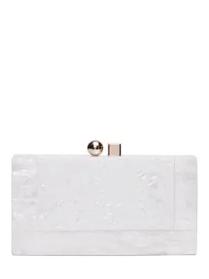 Steve Madden Geometric Minaudiere Clutch - White