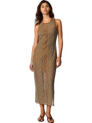 STEVE MADDEN Steve Madden Nyssa Sleeveless Mesh Maxi Dress