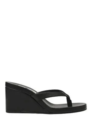 Steve Madden Steve Madden Wedge Thong Sandals Black