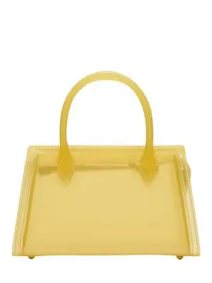 Steve Madden Peach Jelly Bag With Top Handle And Chain Strap - Yellow