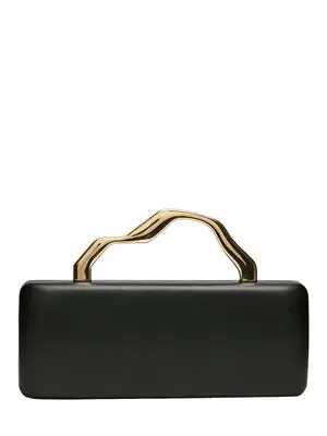 STEVE MADDEN Steve Madden Wavy Metal Clutch With Gold Handle