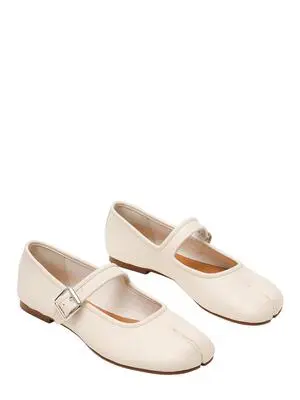 Steve Madden Steve Madden Calara Ballet Flats With Mary Jane Strap White