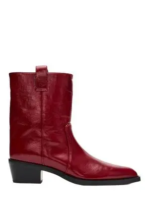 Steve Madden Steve Madden VINNY Block Heel Booties Red