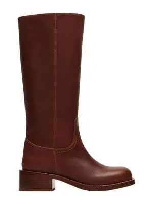 Steve Madden Riggs Knee High Boots - Rust