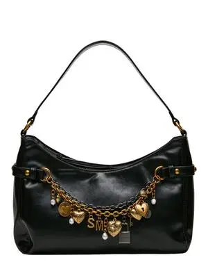 Steve Madden Lianna Shoulder Bag With Charms - Black