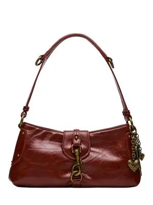 Steve Madden Vexa Shoulder Bag With Removable Charms - Rust