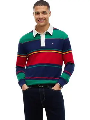 Tommy Hilfiger Regular Fit Bold Striped Rugby Polo - Multi