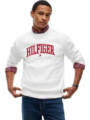 Tommy Hilfiger Varsity Logo Raglan Sweatshirt - Ecru