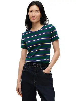 Tommy Hilfiger Striped Crewneck T-shirt - Emerald Multi