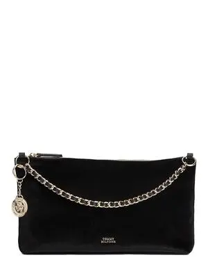 Tommy Hilfiger Velvet Chain Strap Mini Bag - Black
