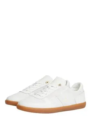 Tommy Hilfiger Tribeca Leather-mix Skater Sneakers - Ecru