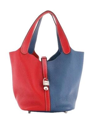 Hermès Casaque Picotin Lock Bag Clemence Mm - Red