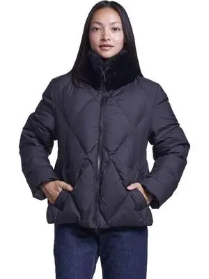 BLUE DUCK Blue Duck Quilted Down Cropped Jacket Black