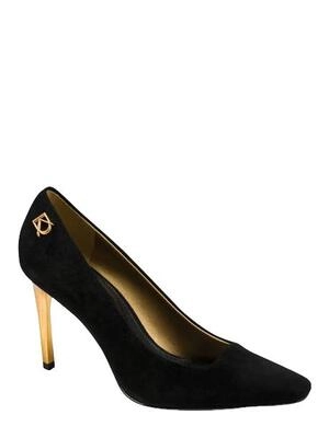 Donna Karan New York Savita Suede Pumps With Stiletto Heel - Black