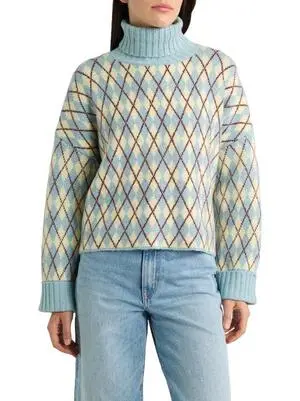 24COLOURS Pattern Turtleneck Sweater - Patterned