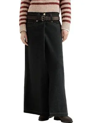 Brunello Cucinelli Maxi Skirt With Monili Detail - Black