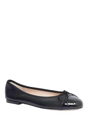 PAUL MAYER ATTITUDES PAUL MAYER Cap Toe Ballet Flat With Bow Detailing
