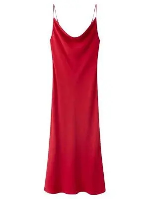Mango Cowl Neck Slipdress - Red