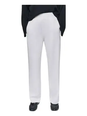 Dkny Scuba Logo Relaxed Fit Pants - Ivory
