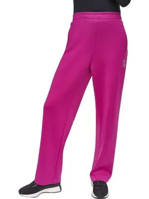 Dkny Scuba Logo Relaxed Fit Pants - Raspberry
