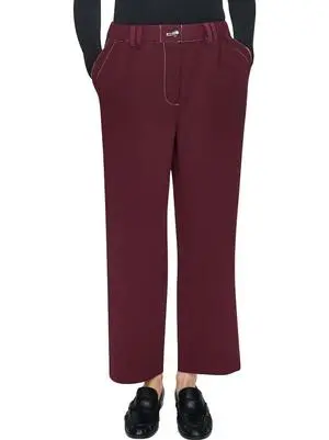 Dkny Straight Leg Pants - Cabernet