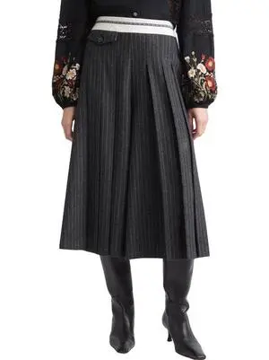 Sea Johanna Pinstripe Culottes - Gray