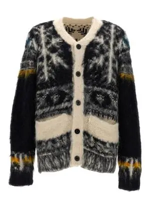 Sacai SACAI Patterned Alpaca Blend Sweater Multi