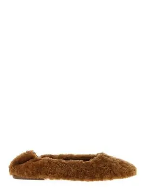 Dries Van Noten DRIES VAN NOTEN Fur Ballerina Flats Brown