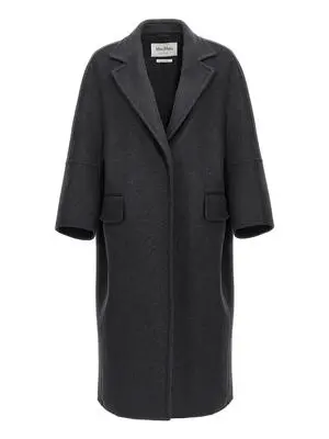 Max Mara Max Mara Asburgo Mélange Wool And Cashmere Coat Gray