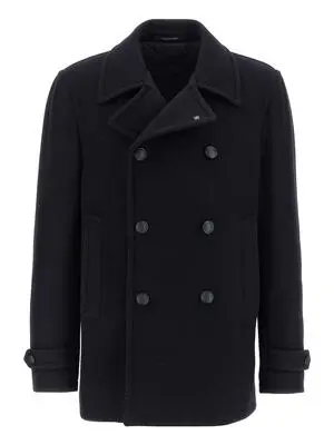 Tagliatore Monaco Double-breasted Wool Coat - Blue