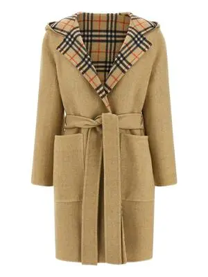 Burberry Hampshire Reversible Boiled Wool Coat - Beige
