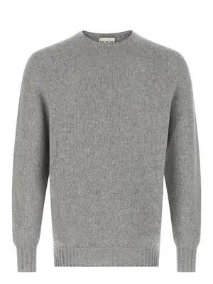 MA'RY'YA Cashmere Blend Crew Neck Sweater - Gray